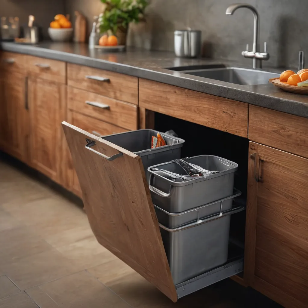 Innovative Kitchen Cabinets for Efficient Trash Management